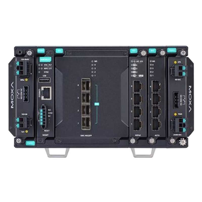 MOXA MDS-G4012-4XGS 4X10G+8G-port Layer 2 full Gigabit modular managed ...