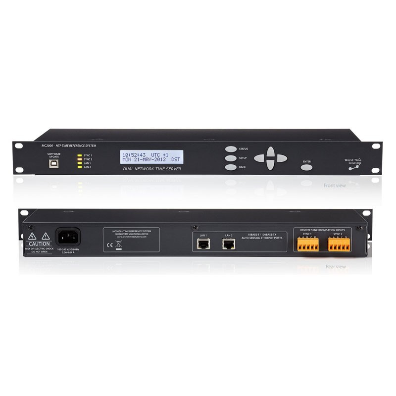 World time MC2000 NTP time synchronisation